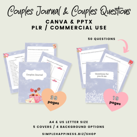 Couples Journal & Questions - Simple Happiness Biz