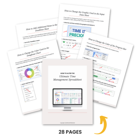 Ultimate Time Management Spreadsheet - Simple Happiness Biz