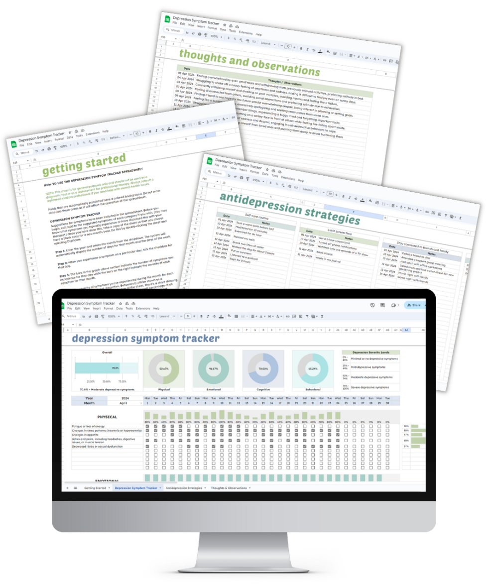 Ultimate Mental Health Spreadsheet - Simple Happiness Biz